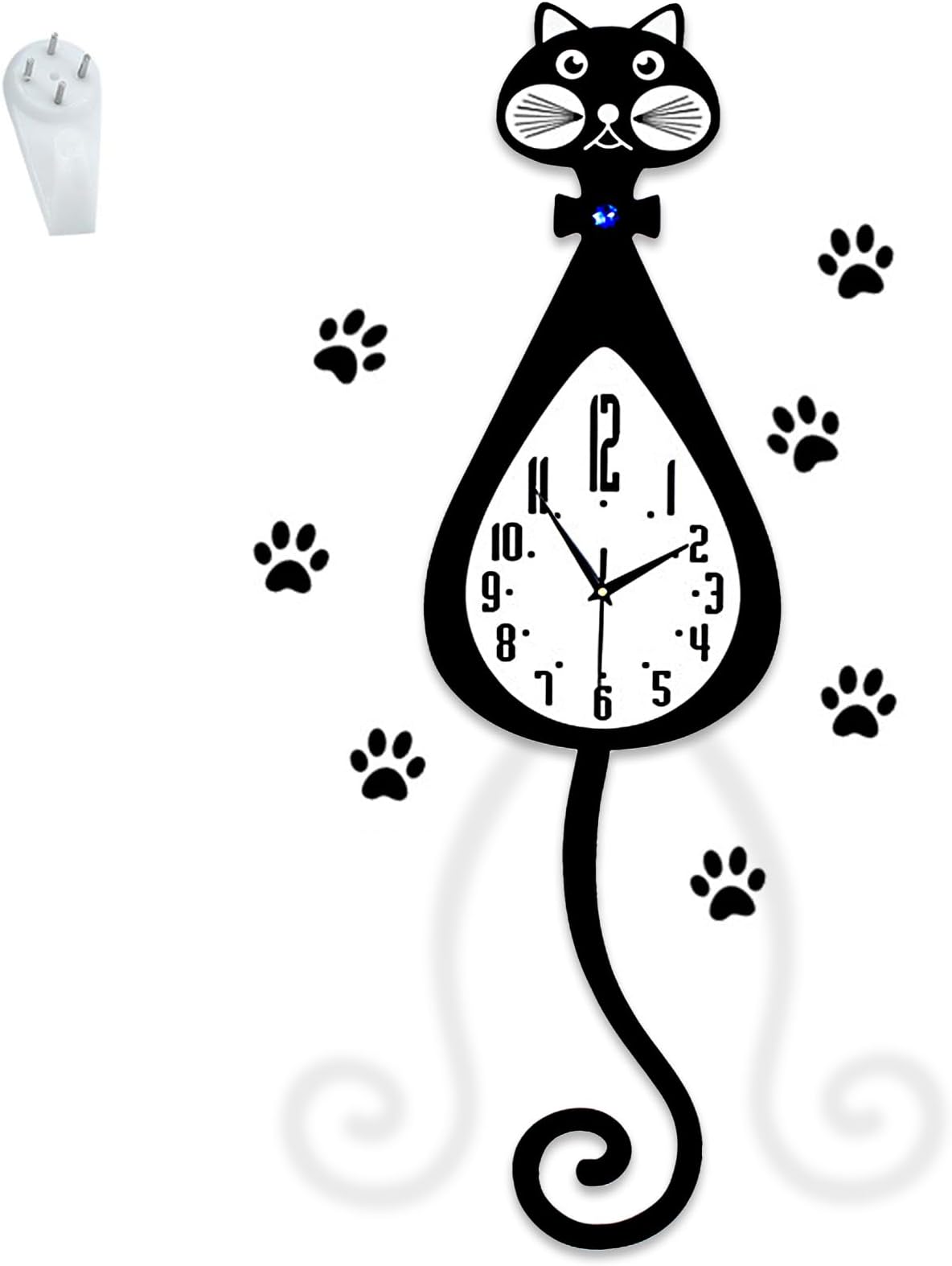 Amazon.com: Timethink Black Cat Clock with Moving Tail Vintage, Funny ...