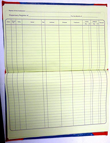 Atishay Dispensary OPD Register for Hospitals- 500 Pages : Amazon.in: Office Products