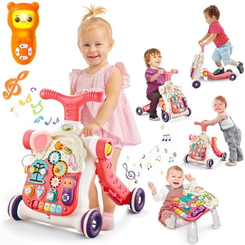Amazon.com : TERRAMUS 5 in 1 Baby Walker Sit-to-Stand Toys, Learning ...