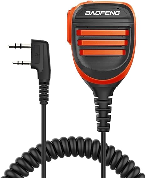 Amazon.com: BAOFENG BF-F8HP Microphone Speaker Dual PTT Handheld Mic ...
