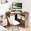 Amazon.com: COSTWAY Corner Computer Desk, Space-Saving Triangular ...