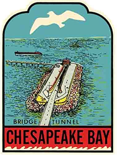 Amazon.com: Chesapeake Bay Bridge Tunnel Vintage Decal Sticker Souvenir ...