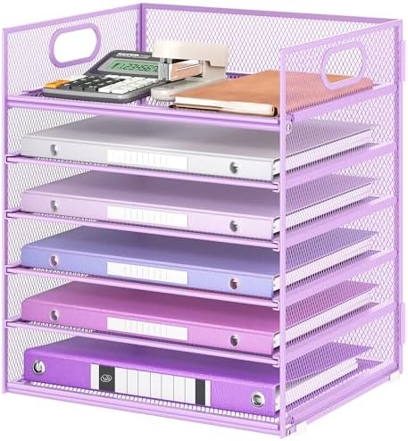 Amazon.com : Cawukege 9 Tier Paper Organizer with Handle, Large ...