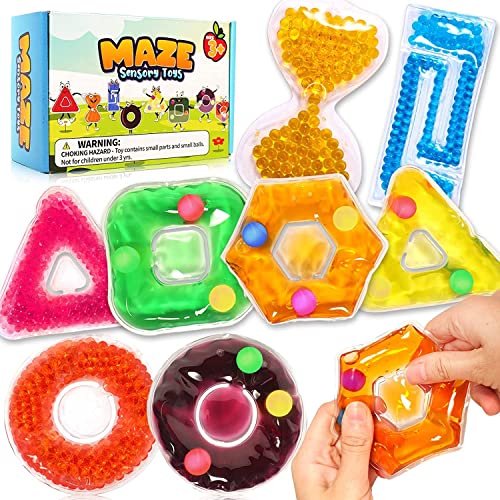 SMALL FISH Sensory Water Beads Toy, 8 Pack Sensory Bean Bag Sensory Gel ...
