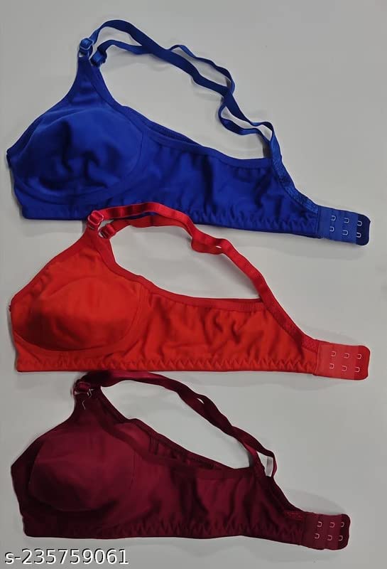 Buy Women’s & Girl’s Non Padded | Full Coverage Seamless Bra Pack of 3 ...