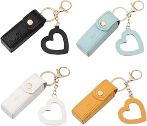 Amazon.com: Lipstick Organizer, Mini Lipstick Case with Keychain, PU ...