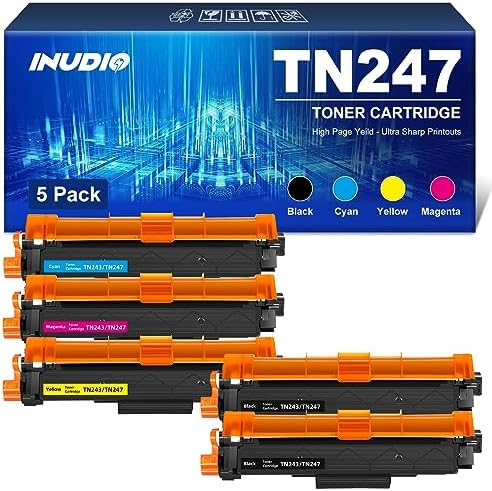 5er-Pack Toner TN247 mfc l3750cdw Ersatz für Brother TN-243CMYK TN-247 ...
