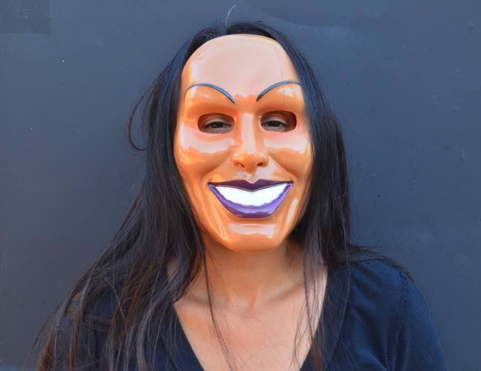 Amazon.com: Scary Creepy Halloween The Smiling Face Purge Mask (Female ...