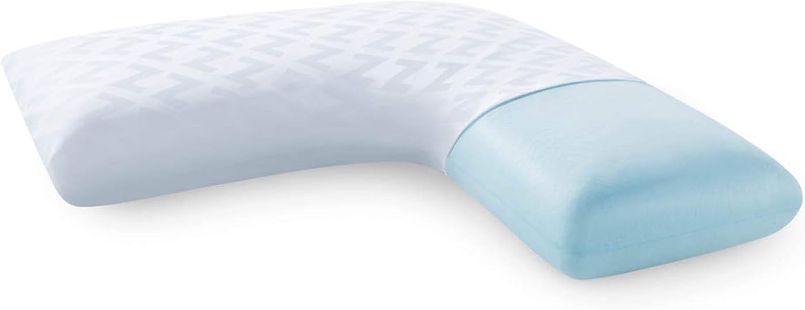 Amazon.com: MALOUF Z Gel Memory Foam L-Shape Pillow for Side Sleeping ...