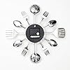 Bits and Pieces - Kitchen Utensil Clock - Silver-Toned Forks, Spoons ...