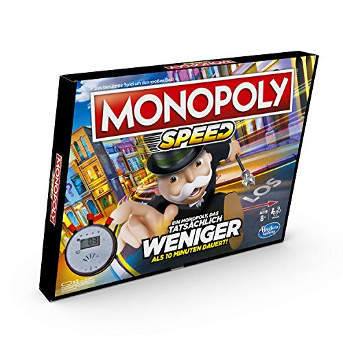 Hasbro Gaming Monopoly Speed Board Game, Monopoly in Less Than 10 ...