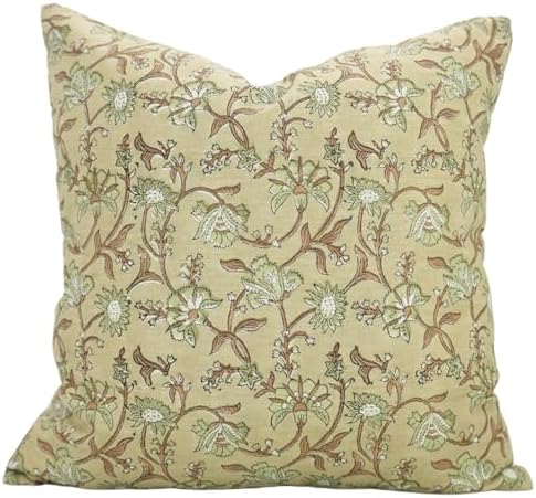 Amazon.com: Fabritual Pillow Covers Handmade Block Print Decorative ...