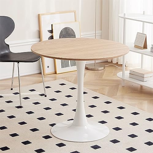 Amazon.com - NICOKI Modern White Round Dining Table, 27.6" W Leisure ...
