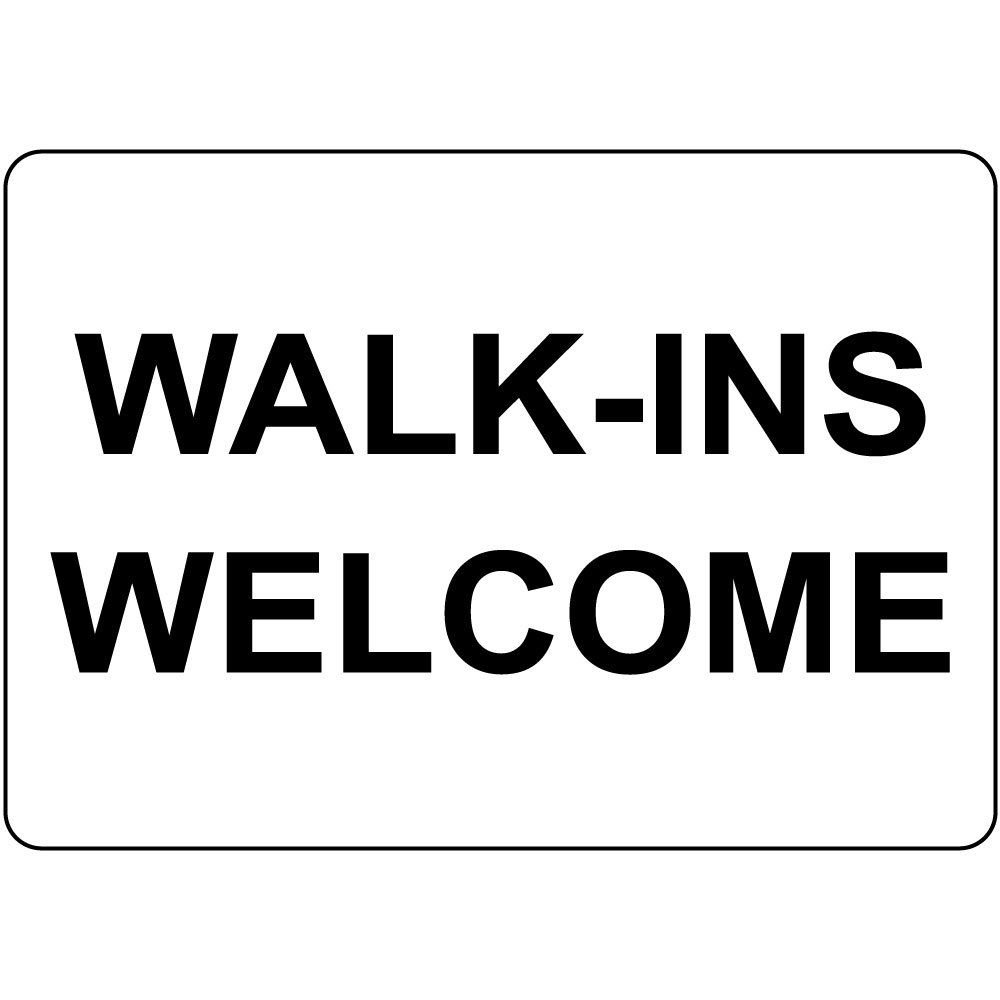 Amazon.com : Walk Ins Welcome Vinyl Sticker Decal 8" : Office Products