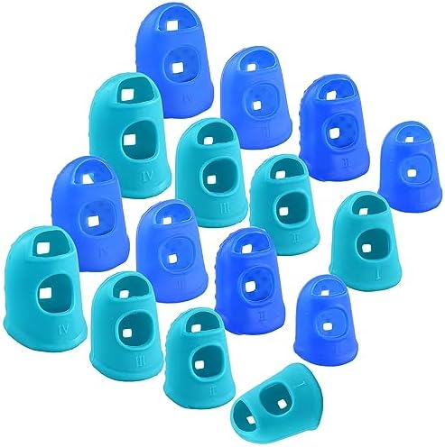 HXMJIED 5 Sizes Rubber Finger Thimbles, 5 Colors Rubber Finger Tips ...