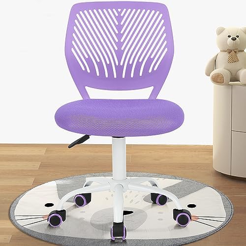 Amazon.com: Desk Chair Armless Small Study Chairs Armless for Child ...