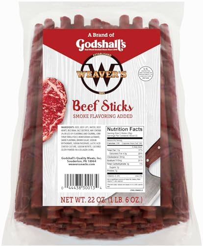 Amazon.com: Weaver’s Beef Sticks (44 original mild flavored 7” beef ...