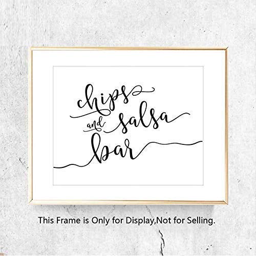 ZLKAPT Chips and Salsa Bar Sign Mexican Baby Shower Wedding Decorations ...