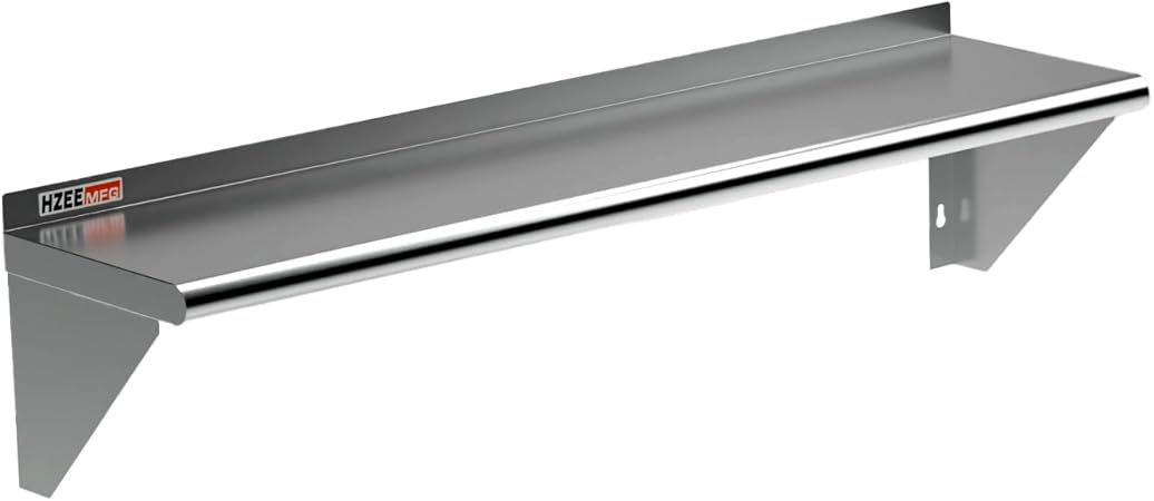 Amazon.com: HZEEMFG Stainless Steel Wall Mounted Shelf 12" x 48 ...