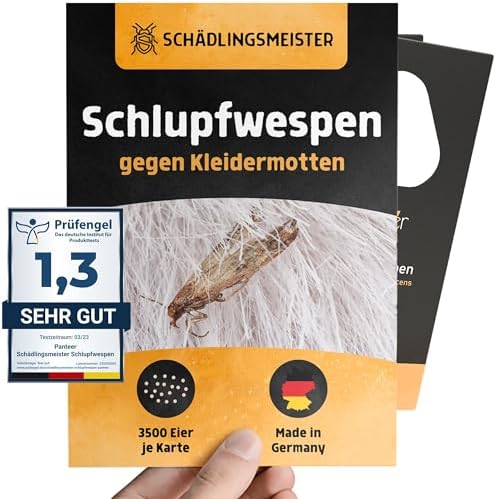 Panteer® Schlupfwespen gegen Kleidermotten – 2 Karten à 5 Lieferungen ...