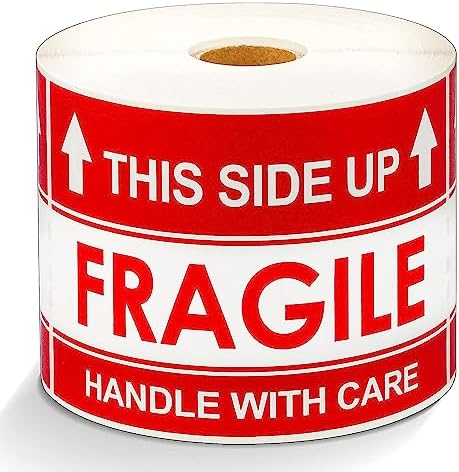 Amazon.com : SallyFashion 500PCS Fragile Stickers for Shipping, 3 x 2 ...