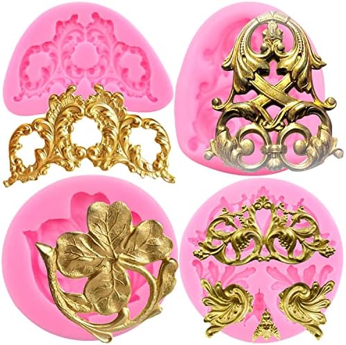 Amazon.com: Mujiang Baroque Scroll Relief Fondant Molds Scroll Border ...