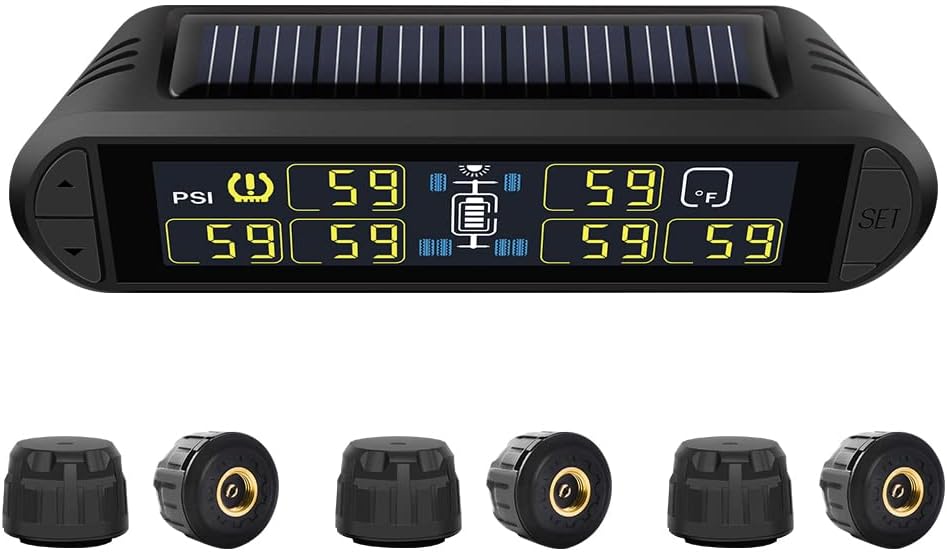 Amazon.com: B-Qtech RV Tire Pressure Monitoring System Solar Powered ...