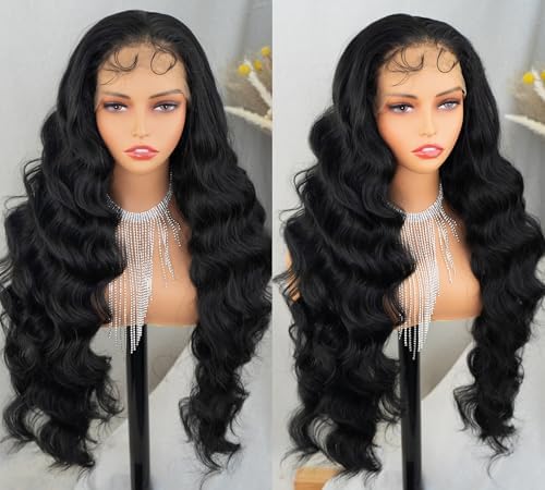Amazon.com : MISS FANCY 32 Inch Black Lace Front Wigs For Women 13X6 HD ...