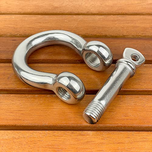 GATE14 Stainless Steel Shackle with Removable Screw Pin, Zither Shape ...