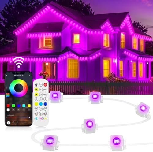 500FT Permanent Outdoor Lights, RGB LED Eaves Lights with APP/Remote ...