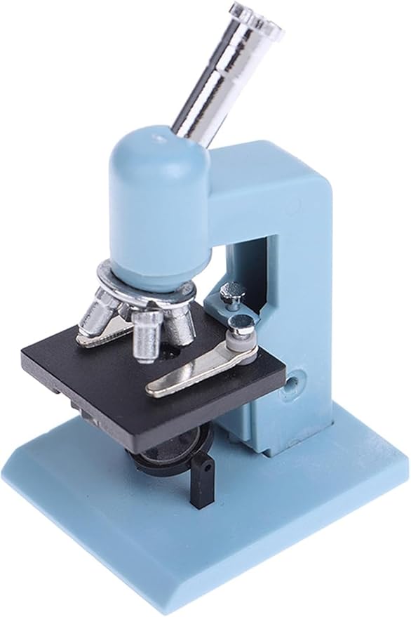 Amazon.com: Blue Miniature Microscope, Plastic Dollhouse Mini ...