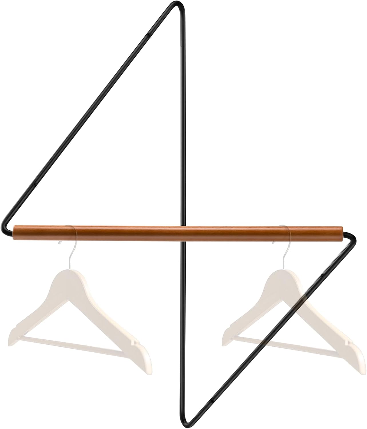 Amazon.com: Bumtosc Corner Clothes Rack - Space-Saving Wood & Iron ...
