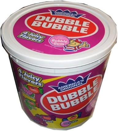 Dubble Bubble Fruit Flavored Bubble Gum Tub, 300 Pieces : Amazon.ca ...