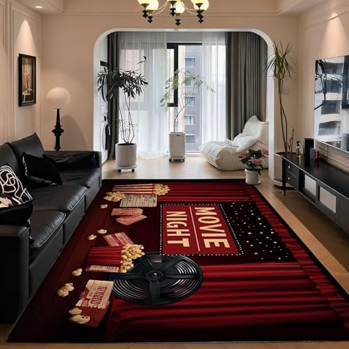 Amazon.com: Movie Area Rugs, Movie Night Home Theater Rug, Film Area ...