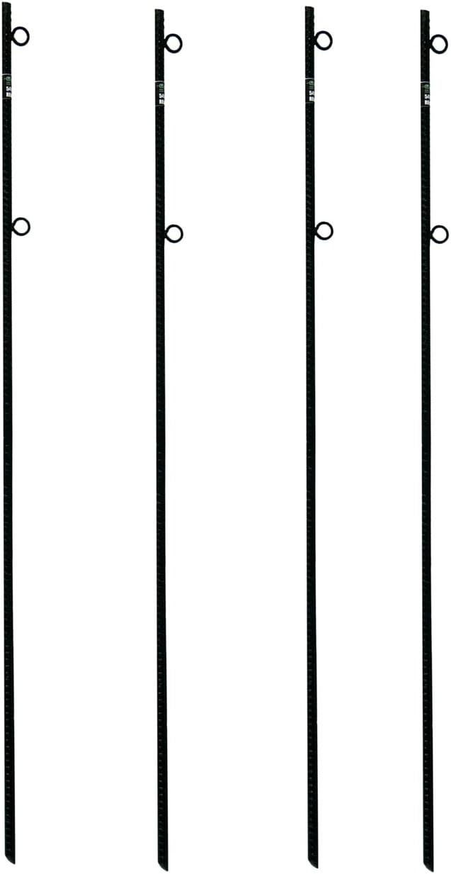 Amazon.com: Grip 4 pc Jumbo 54" Rebar Metal Stake with Loops ...
