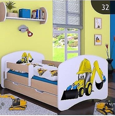 Kinderbett Bagger 90x200