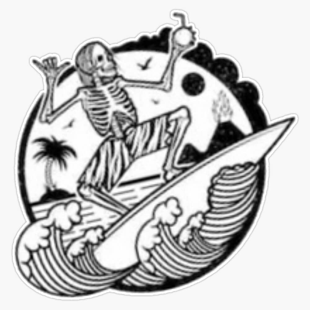 Skeleton Surfer Tattoos Skeleton Surfer Dude Made Using @YAYO Familia
