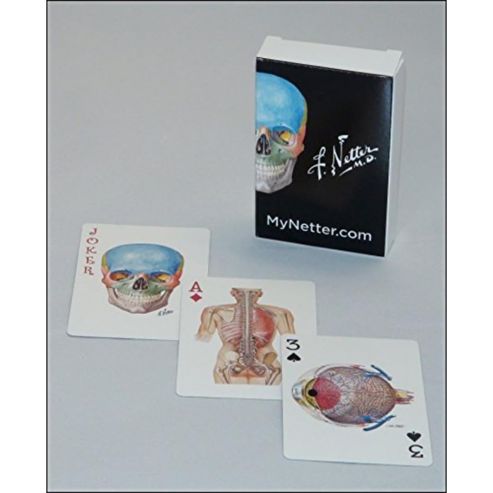 Netter Playing Cards: Netter's Anatomy Art Card Deck (Single Pack ...