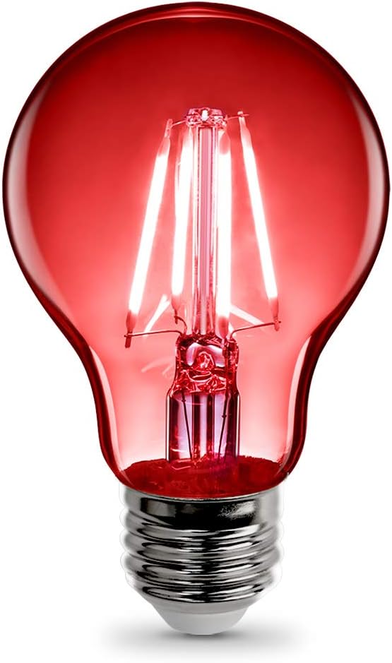 Amazon.com: Feit Electric A19/TR/LED 4.5W Dimmable Red LED Light Bulb