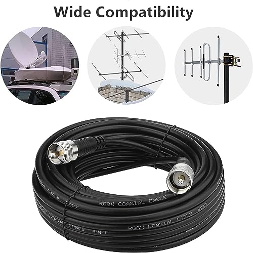 Snapklik.com : RG8x Coaxial Cable 18ft, CB Coax Cable, UHF PL259 Male ...