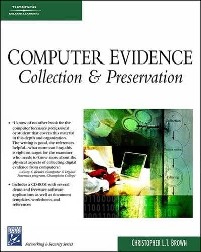 Computer Evidence: Collection & Preservation (Networking Series): Brown ...