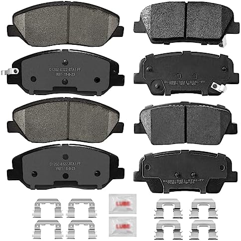 Amazon.com: SIPAUTEC-8pcs Front and Rear Ceramic Disc Brake Pads Set ...