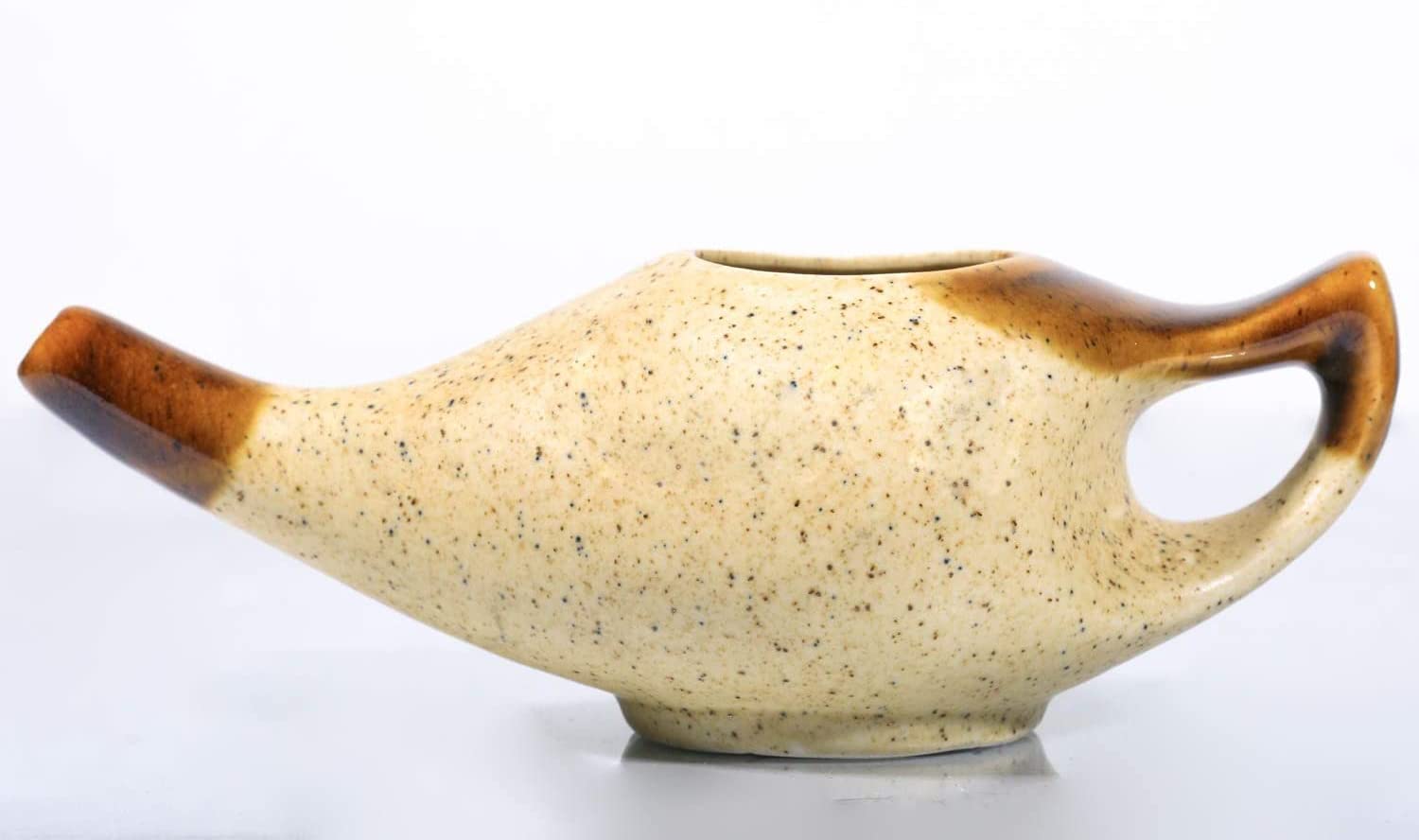 Buy Ceramic Neti Pot for Nasal Cleansing with 5 Sachets of Neti Salt ...