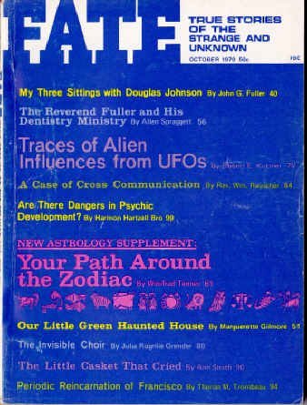 Fate Magazine, October 1970 (Vol. 23, No. 10): Mary Margaret Fuller ...