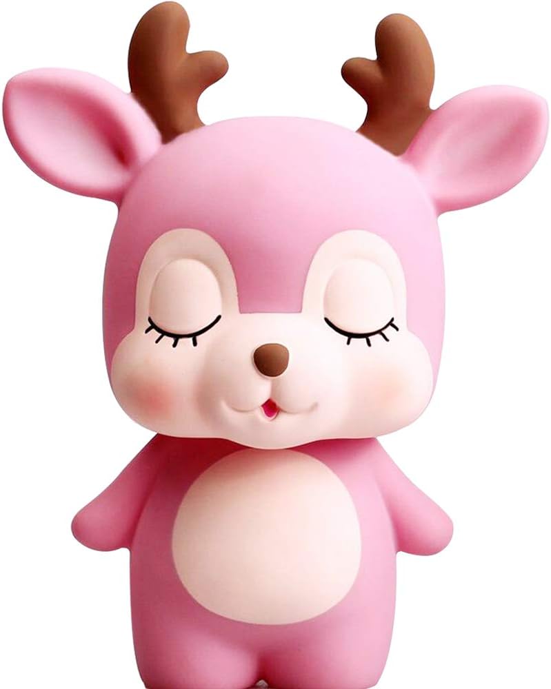 Amazon.com : BCIULASL Piggy Bank Girls, Cute Deer Money Bank ...