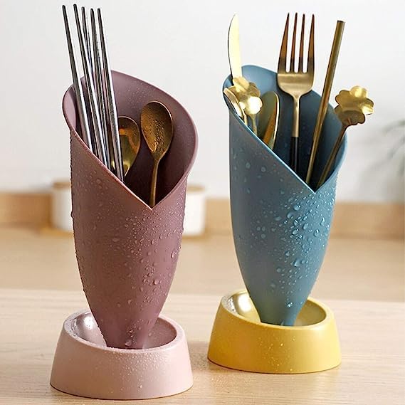 JIGVA Spoon Container | Decorative Cutlery Rack Holder | Plastic Dock ...