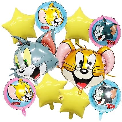 ToyUniverse Tom & Jerry Theme Foil Balloon Set For Tom and Jerry Theme ...