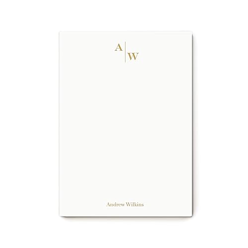 Amazon.com: Custom Mens Monogrammed Notepads, Custom Stationary Notepad ...