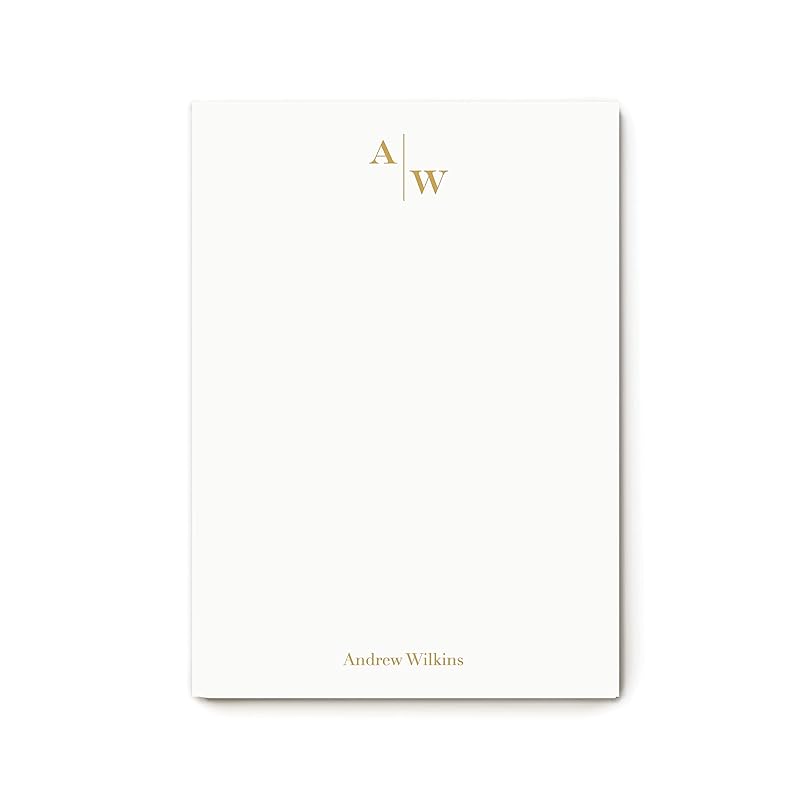 Amazon.com: Custom Mens Monogrammed Notepads, Custom Stationary Notepad ...