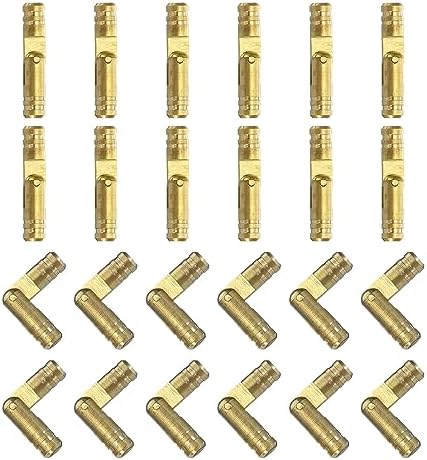 uxcell Invisible Brass Barrel Hinges, 24pcs 5x19mm Brass Concealed ...